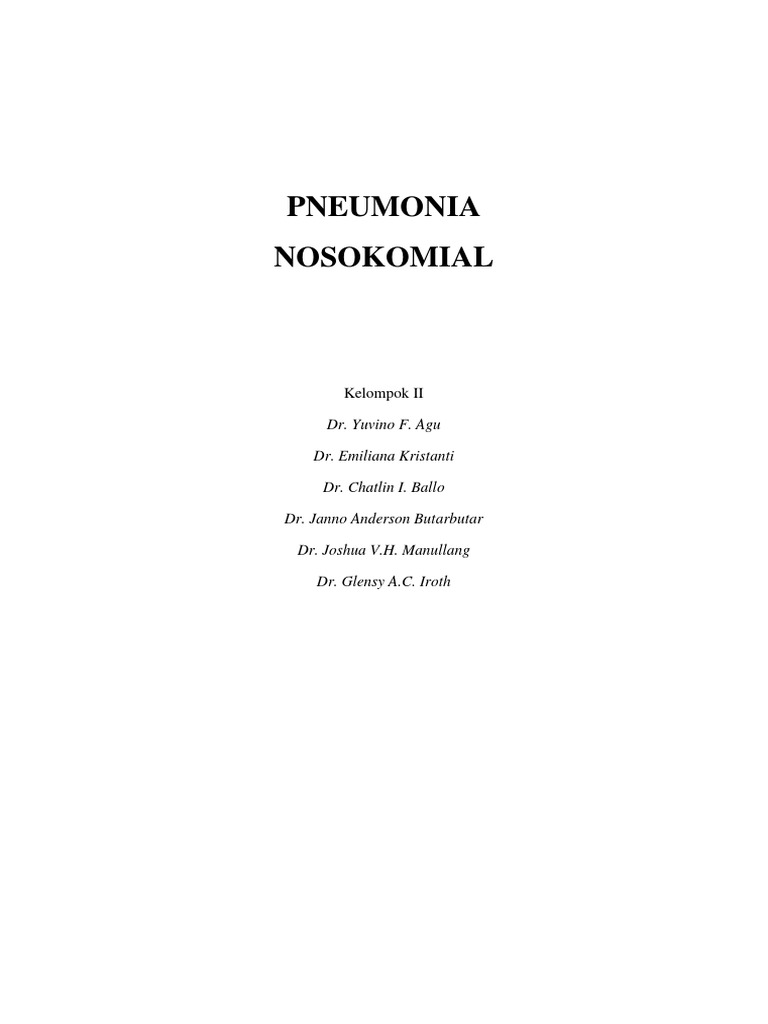 Pneumonia Nosokomial | PDF