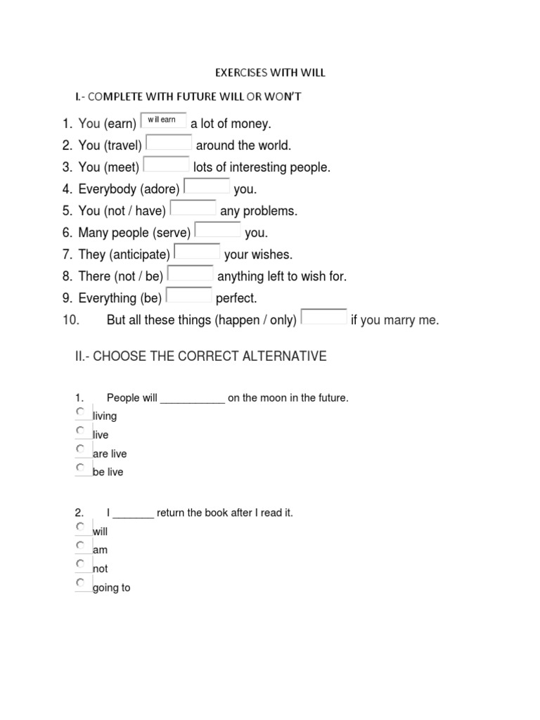 EXERCISES WITH WILL.docx