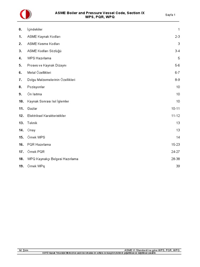 ASME Ix Wps PQR WPQ Ders Notları Scribd | PDF