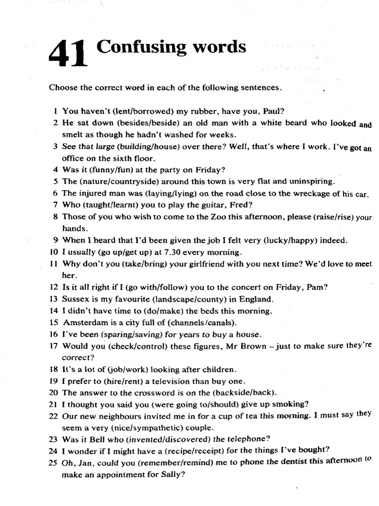 Confusing Words | PDF