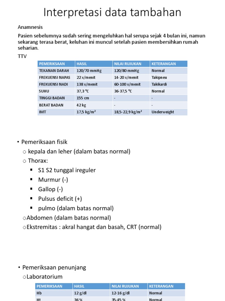 Interpretasi Data Tambahan | PDF | Kesehatan Holistik