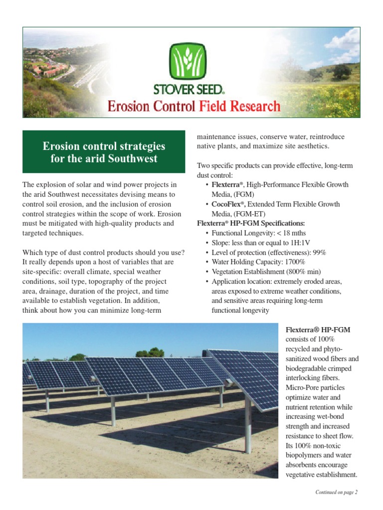 Solar and Wind Power - Erosion Control | Seed | Erosion