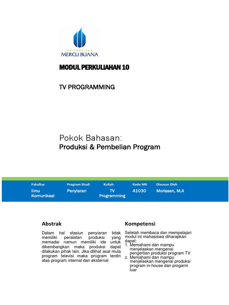 Modul TV Programming (TM11) | PDF