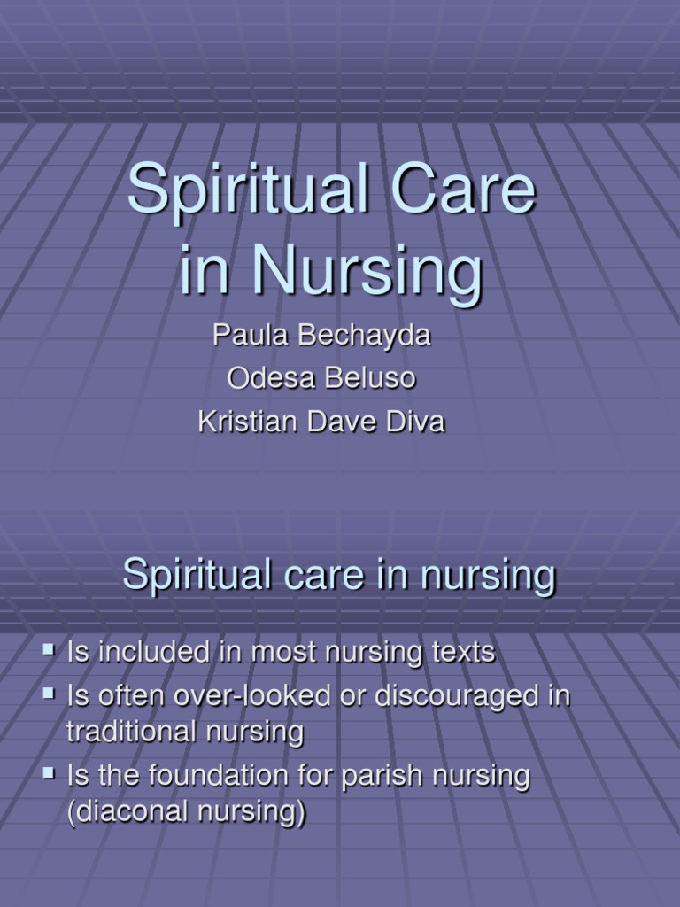 Spiritual Care in Nursing | PDF | Spirituality | Love