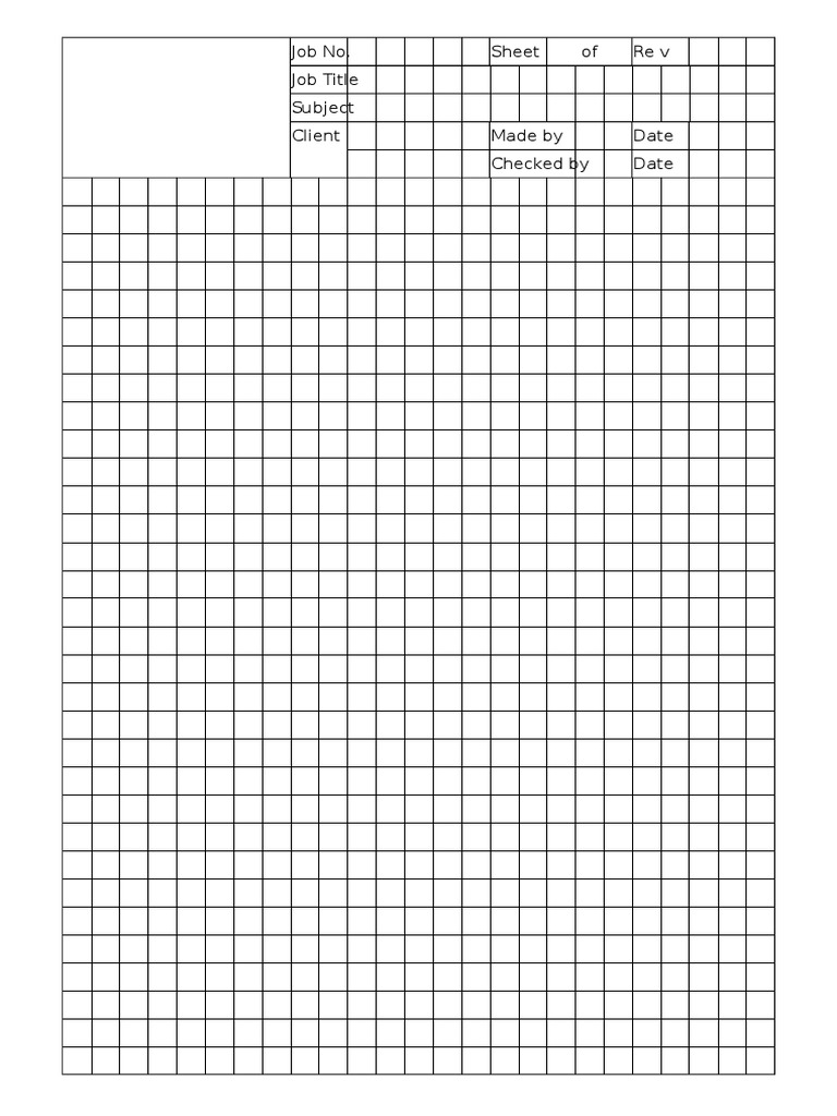 Calculation Sheet (Plain) | PDF