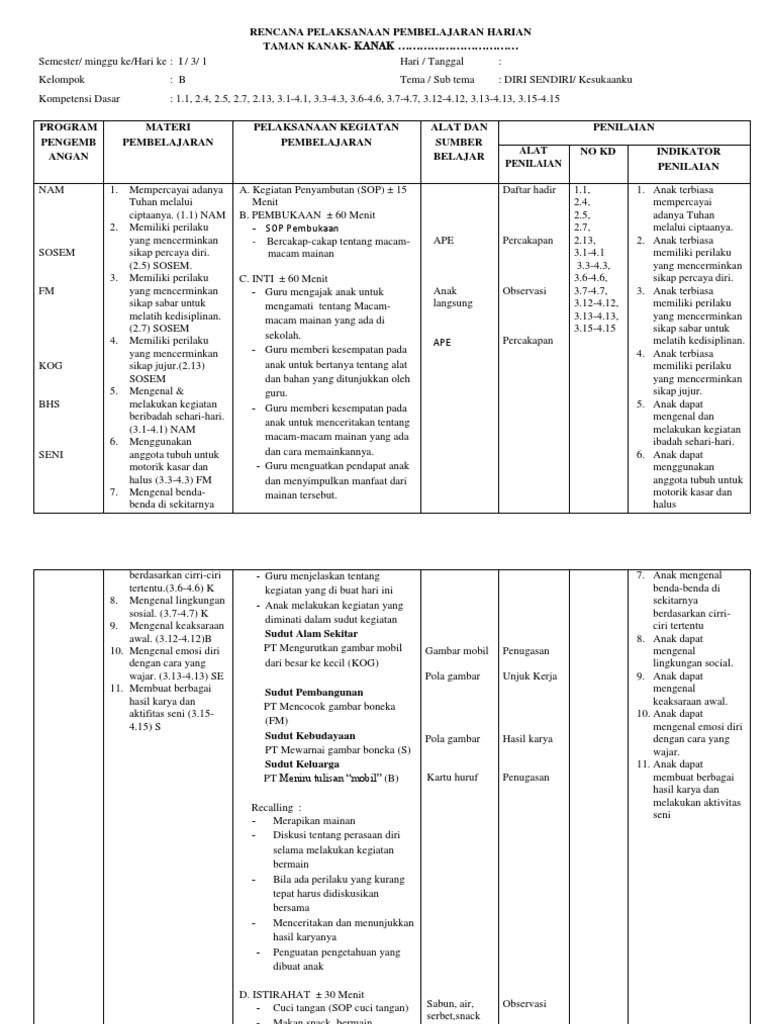 RPPH 3 Diri Sendiri | PDF