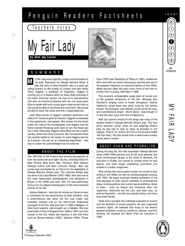 My Fair Lady | PDF | Pygmalion (Play) | Linguistics