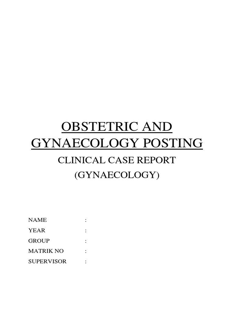 Fibroid Case Write Up - Gynaecology | PDF | Menstruation | Uterus