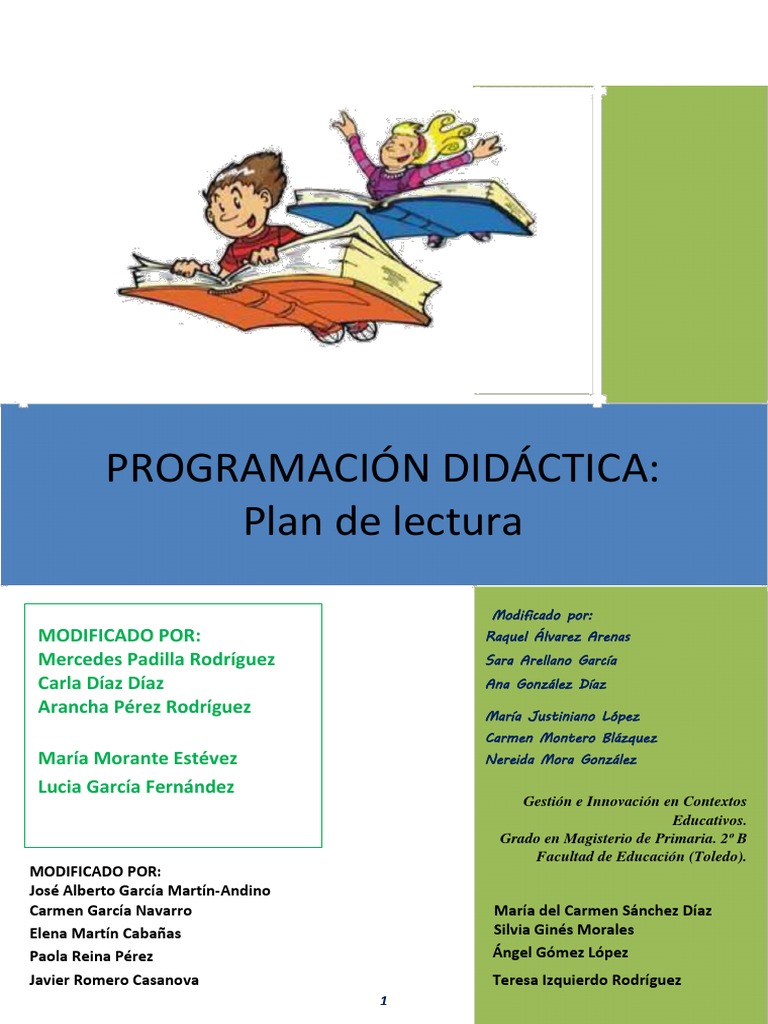Plan de Lectura Grupal | PDF | Lectura (proceso) | Aprendizaje