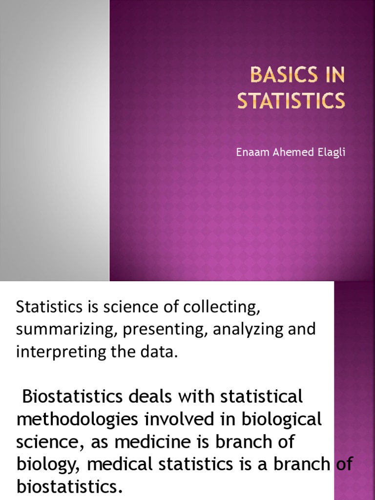 Basics in Statistics | PDF | Statistics | Sampling (Statistics)