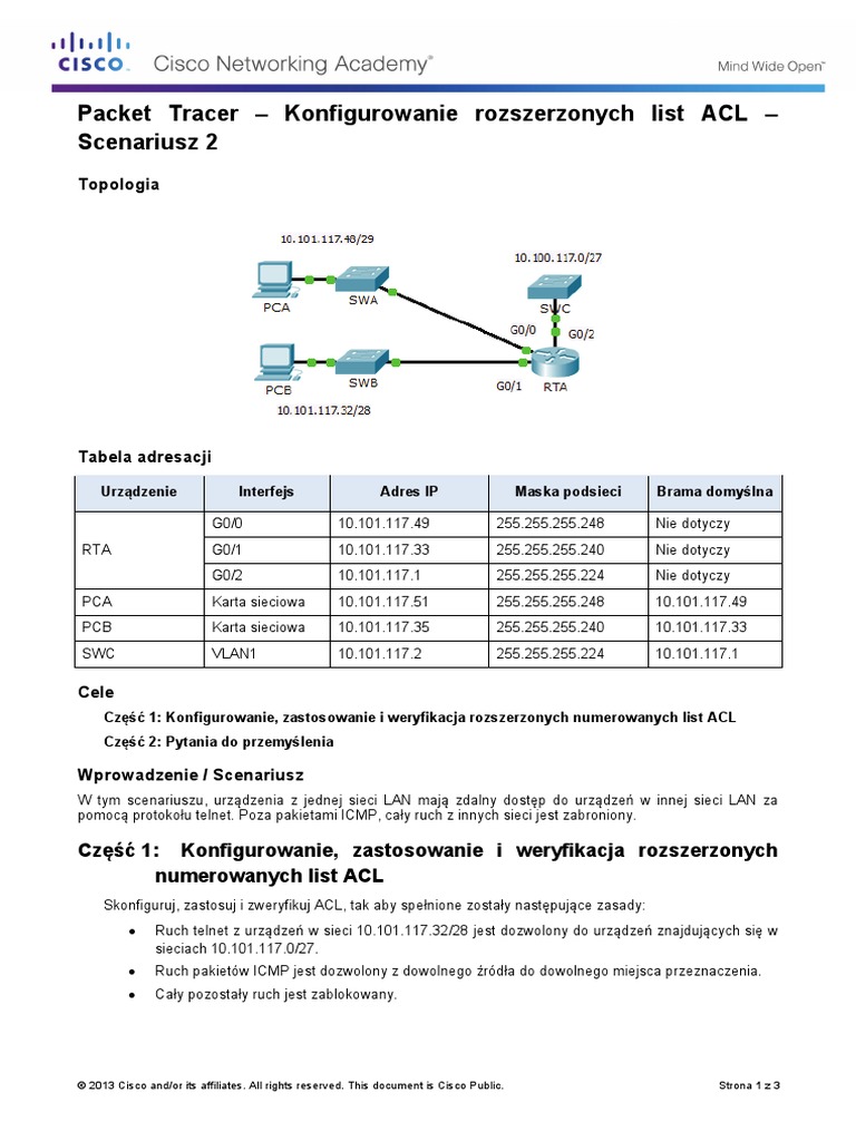 9 3 2 11 Configuring Extended Acls Scenario 2 Instructions Pdf