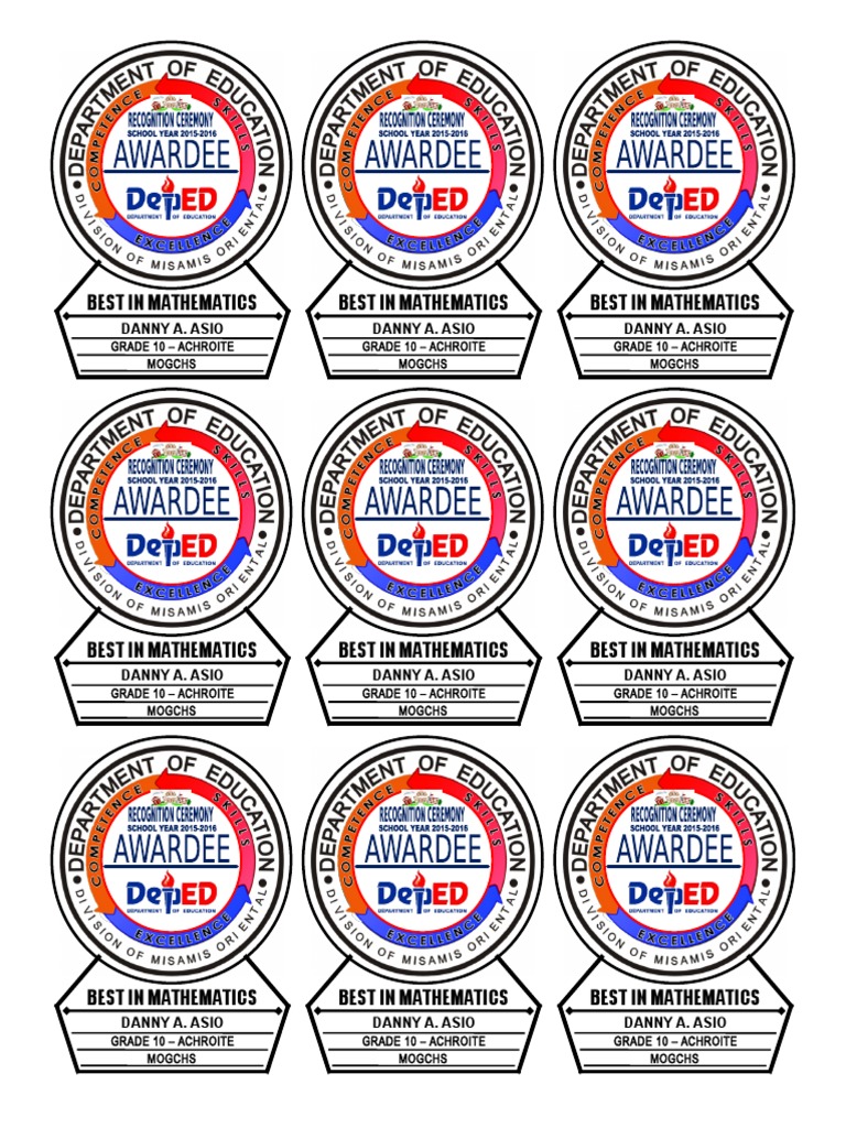 Best in Mathematics Best in Mathematics Best in Mathematics: Danny A ...