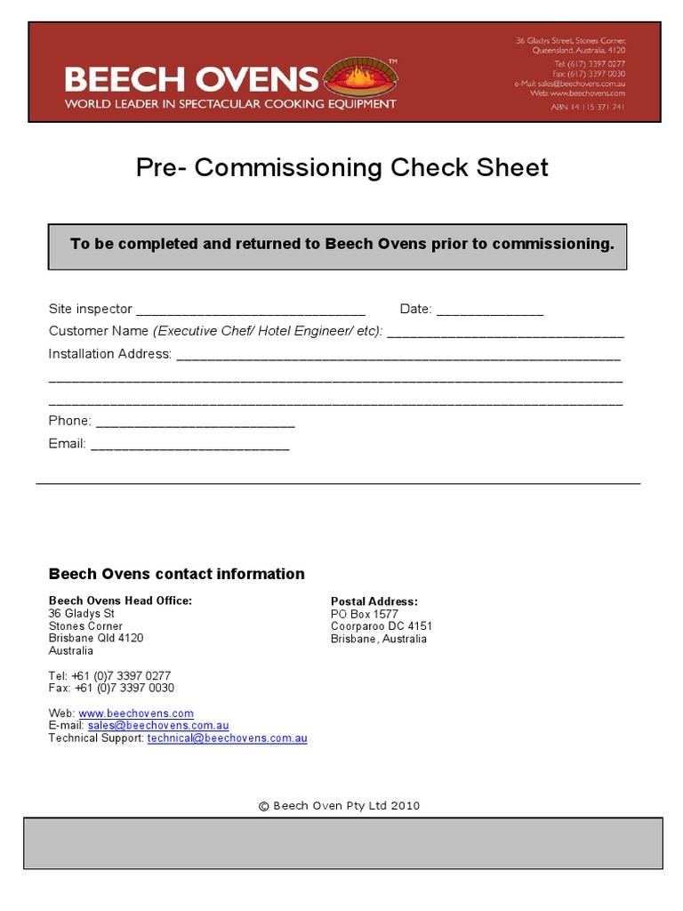 Pre-Commissioning Check Sheet | Download Free PDF | Cyberspace | Internet