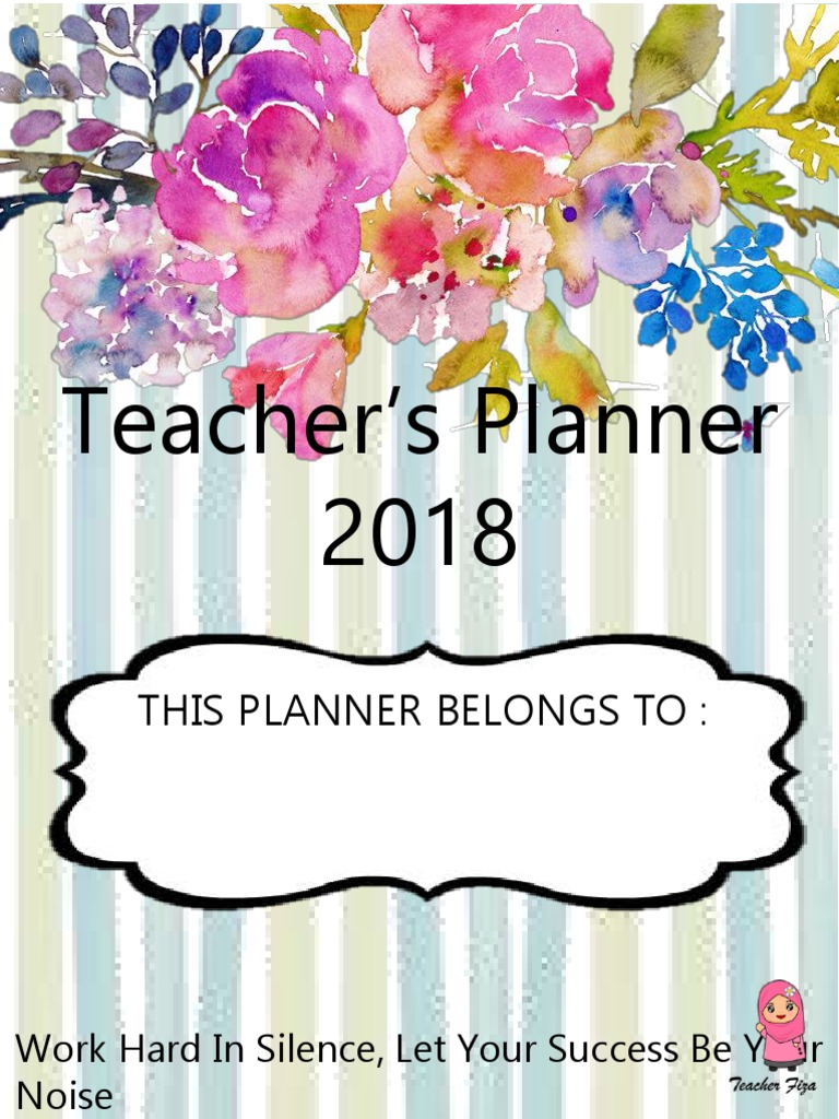 2018 Teacher's Planner and Calendar | PDF