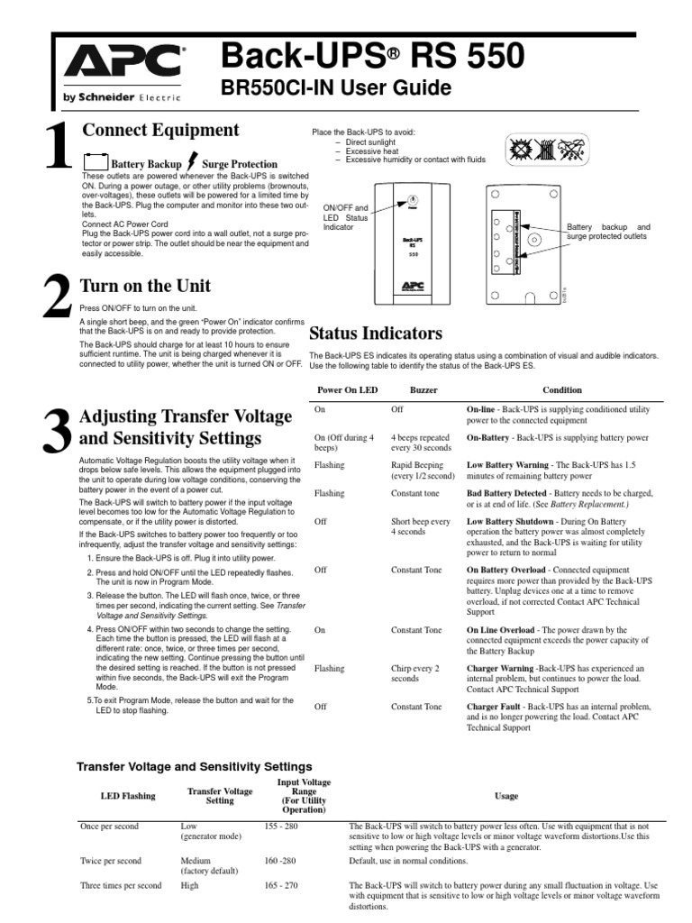 Apc Ups | PDF | Ac Power Plugs And Sockets | Backup