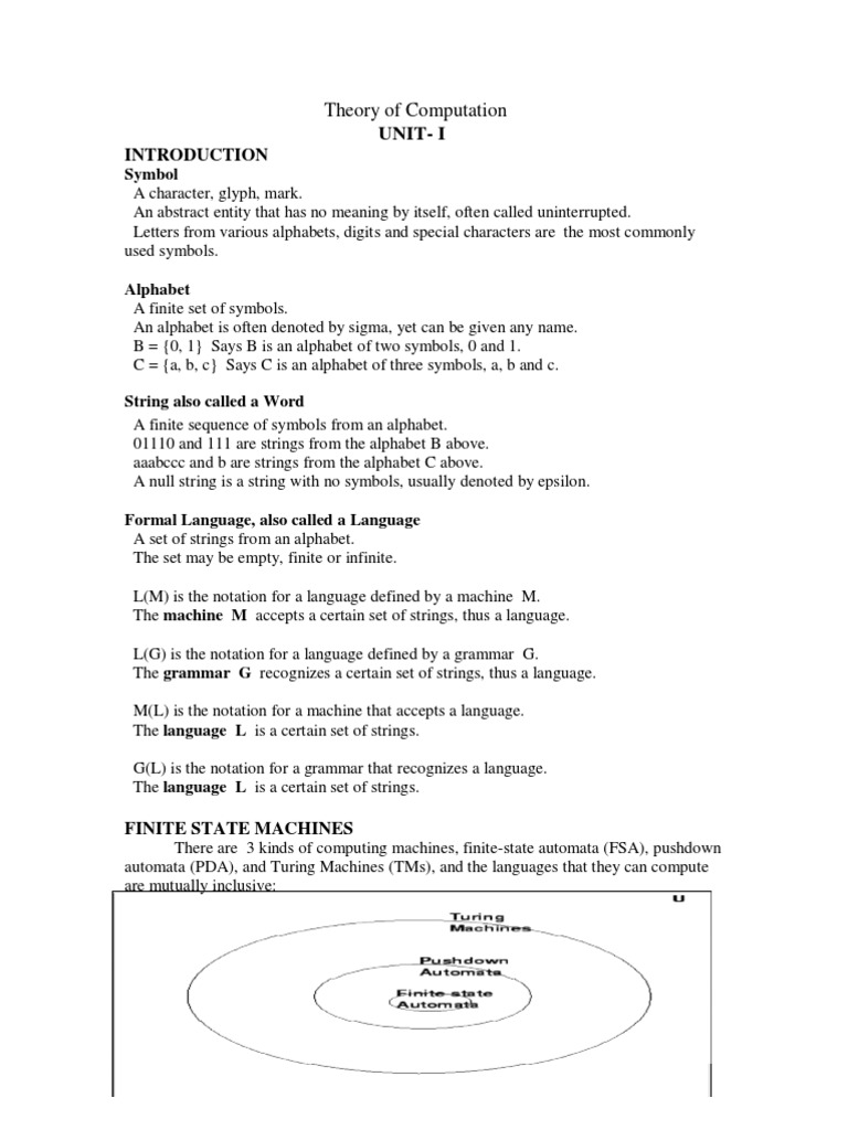 Toc Unit I | PDF | Logic | Discrete Mathematics