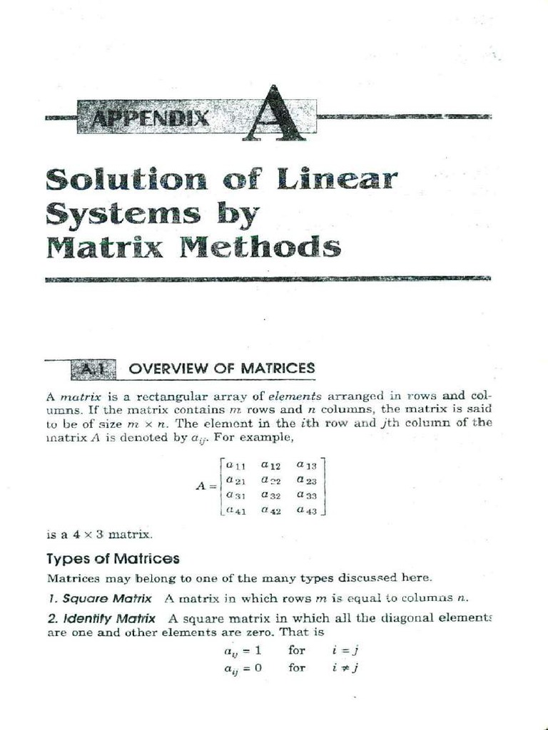 Appendix and Index | PDF | Matrix (Mathematics) | Determinant