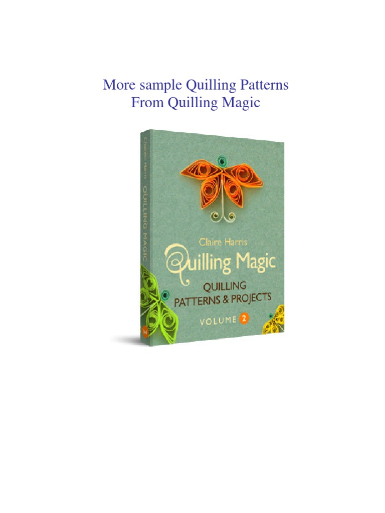 More Sample Quilling Patterns | PDF | Art Materials | Nature