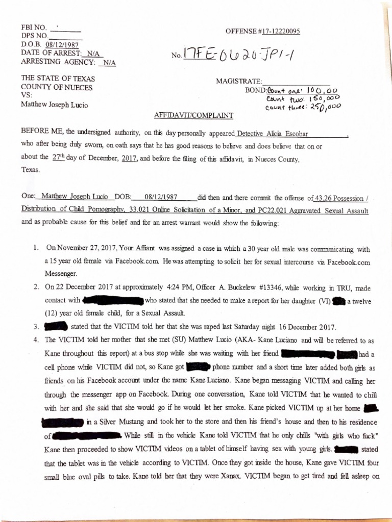 Affidavit: Child Pornography Arrest | PDF