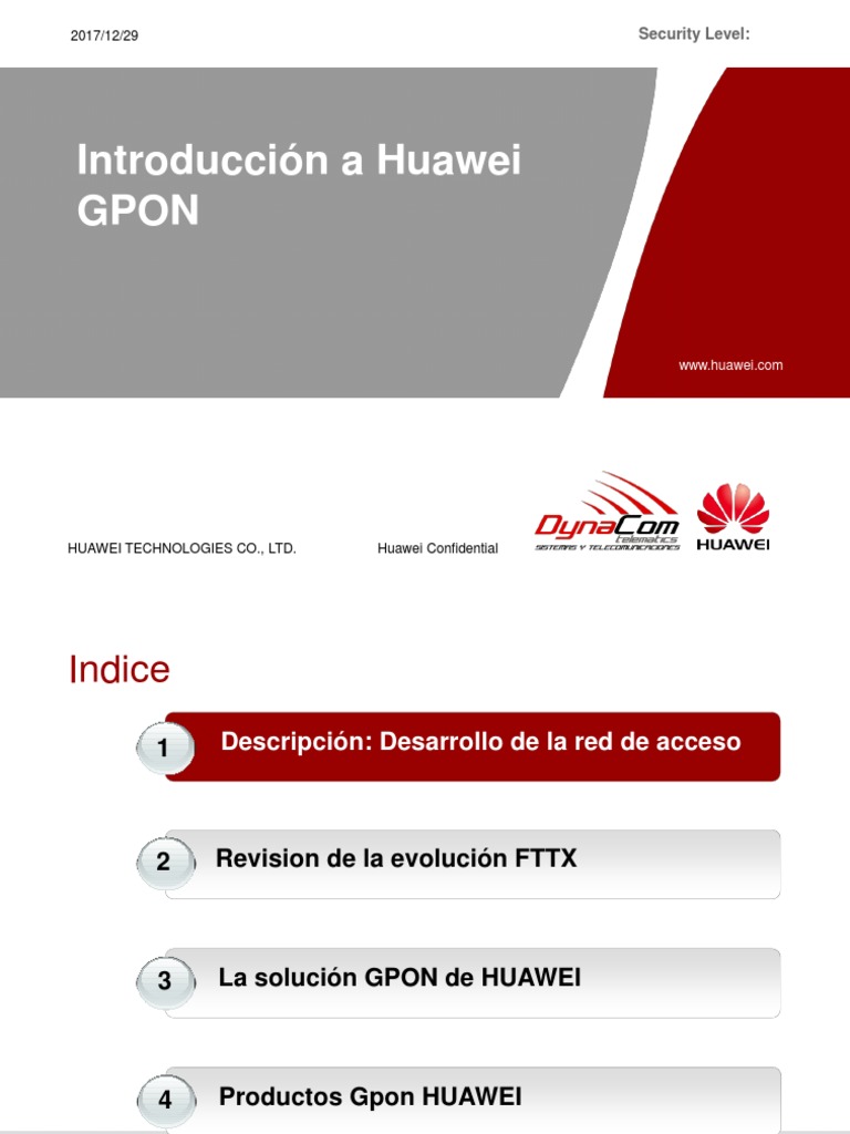 Huawei GPON - Parte 1 | PDF | Protocolos de capa física | Transmisión ...