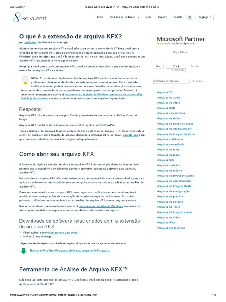 Como Abrir Arquivos KFX - Arquivo Com Extensão KFX PDF | PDF | Registro ...