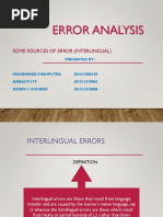 SLA Group 7 Error Analysis | PDF | Second Language | Second Language ...