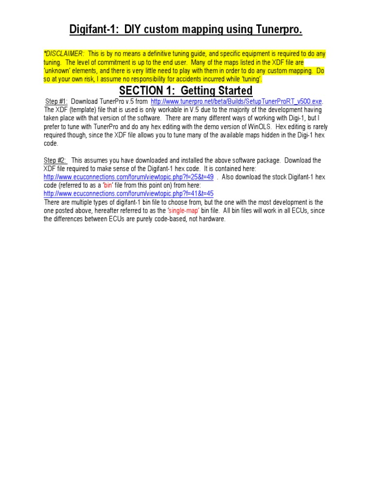 Digifant-1 Tuning with TunerPro Guide | PDF | Throttle | Fuel Injection