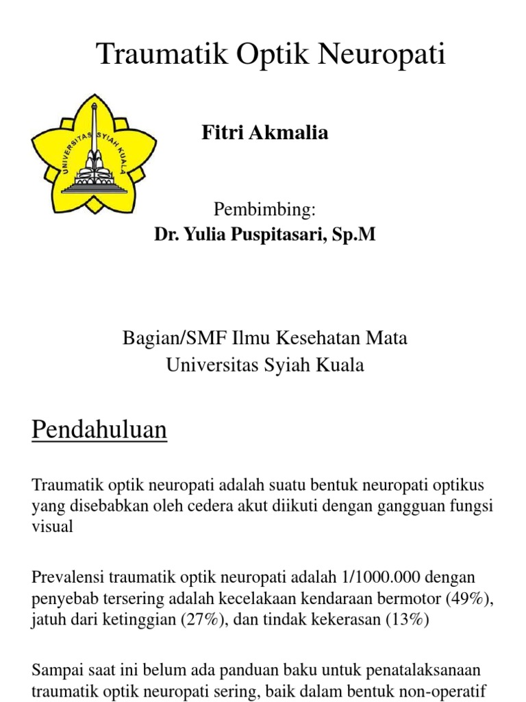 Traumatik Optik Neuropati | PDF