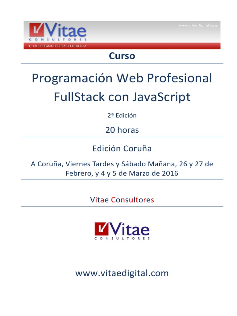 Curso de Programacion Web Profesional FullStack Con JavaScript | PDF | Script Java | Mongo Db