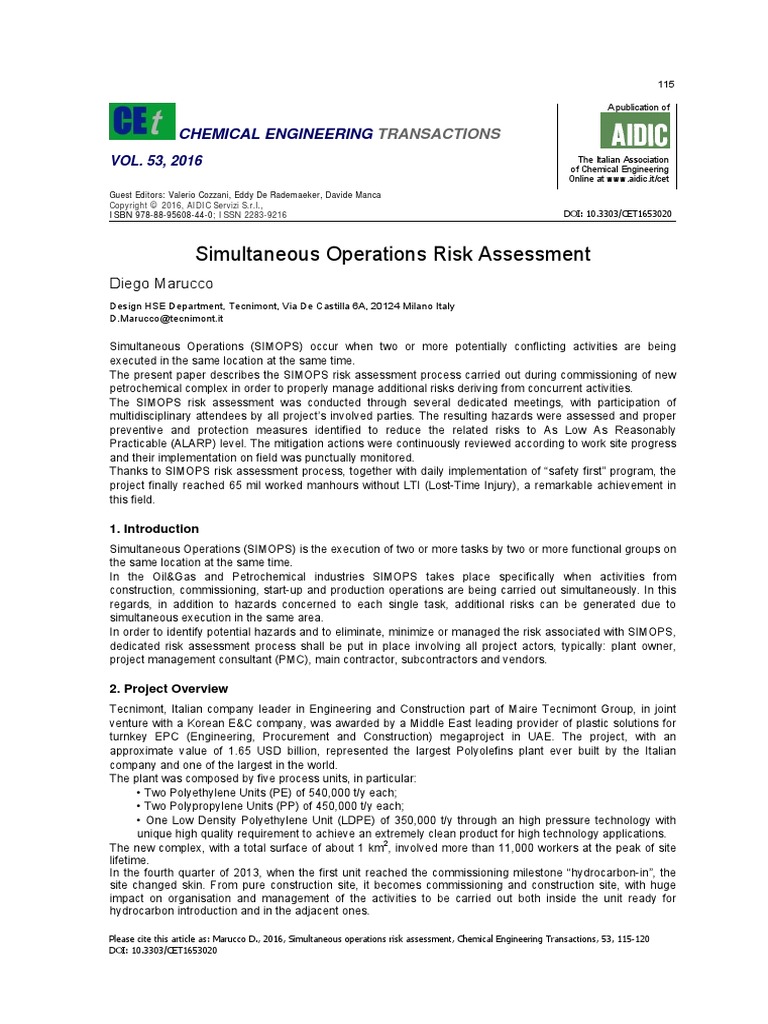 Simops | PDF | Risk Management | Risk Assessment