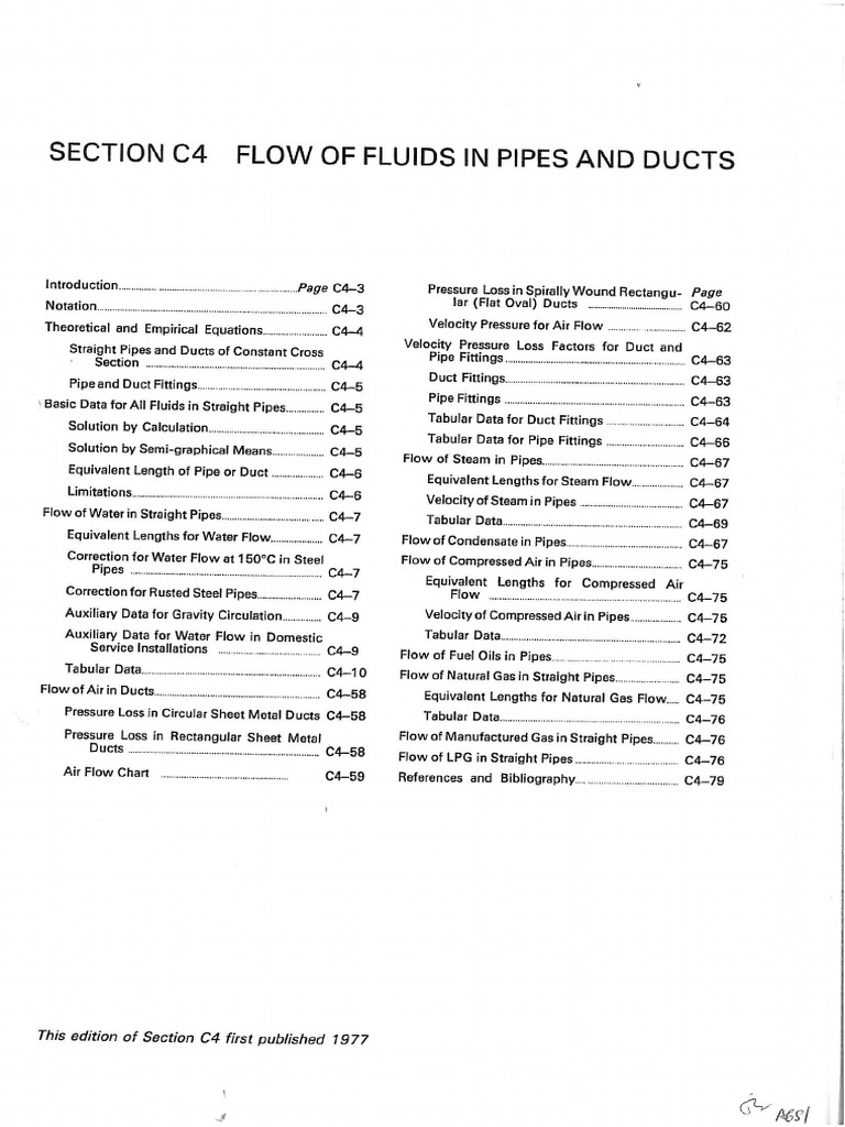 CIBSE Pipe Sizing PDF | PDF