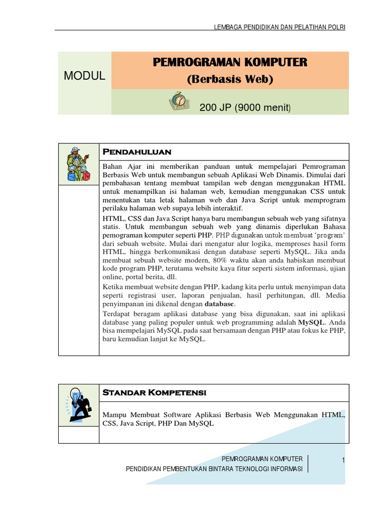Modul HTML Dasar dan Format Teks | PDF