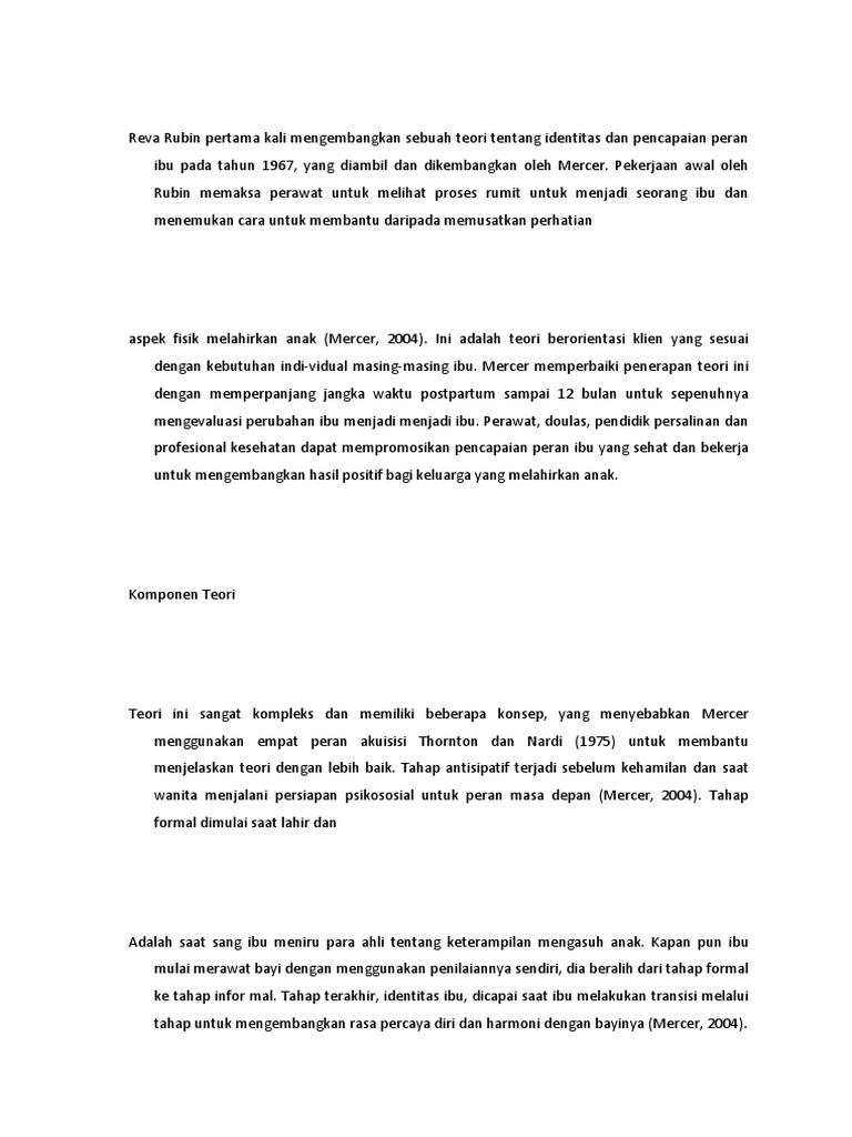 Reva Rubin Pertama Kali Mengembangkan Sebuah Teori Tentang Identitas ...