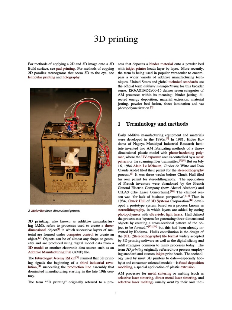 3D Printing | PDF | 3 D Printing | Industries