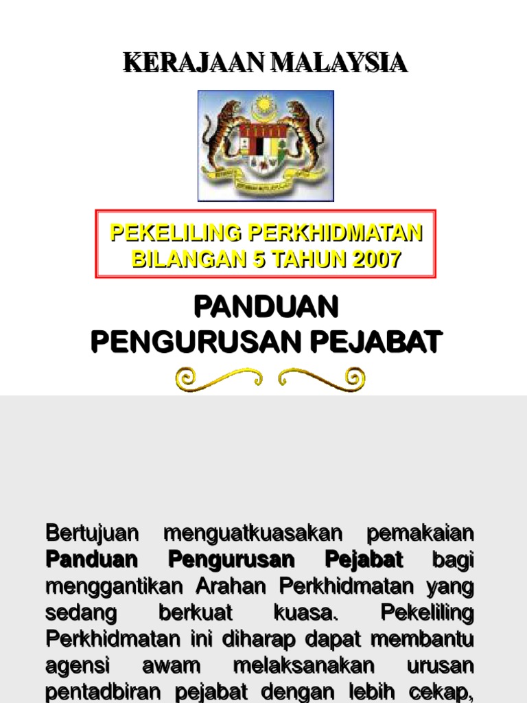 Panduan Pengurusan Pejabat | PDF