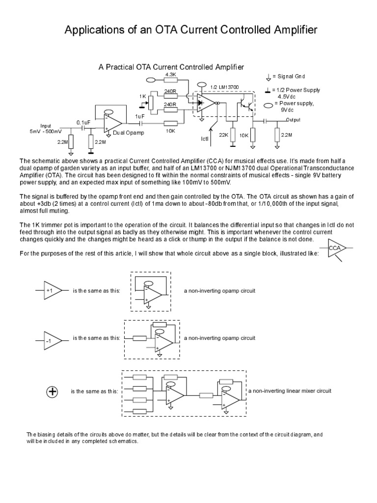 VCA Applications | PDF | Operational Amplifier | Electrical Circuits
