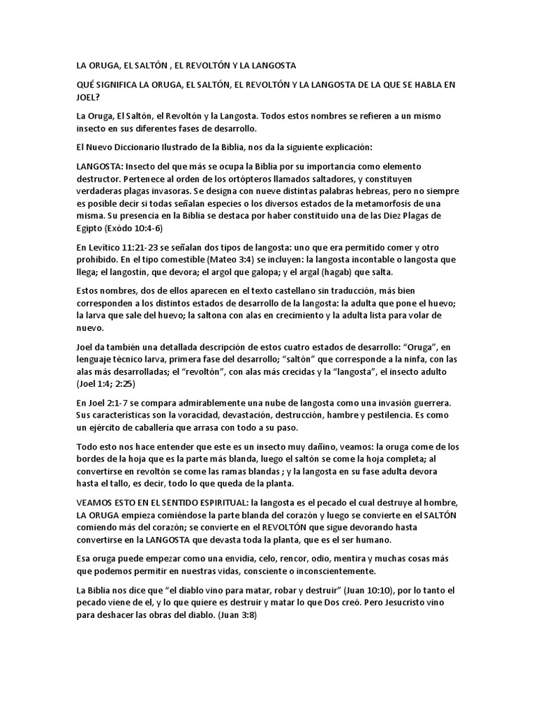 La Oruga y El Salton | PDF | Larva | Insectos