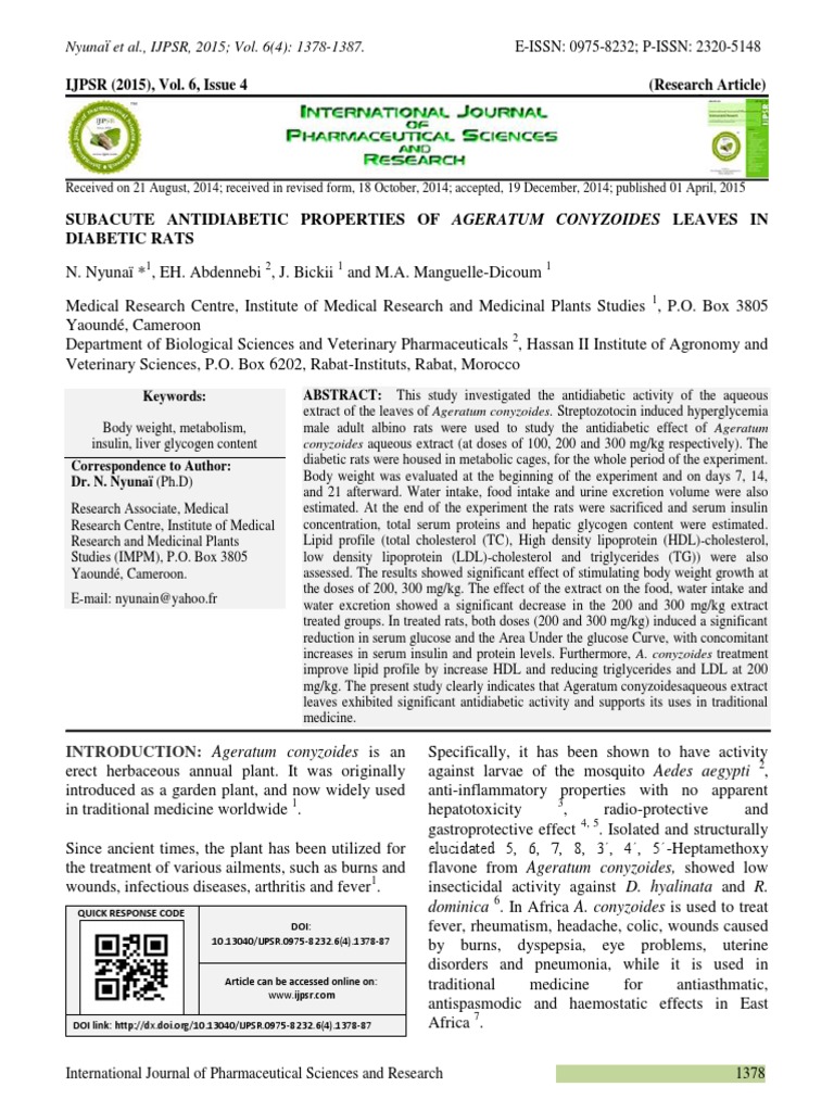 5 Vol. 6 Issue 4 April 2015 IJPSR RA 4773 Paper 5 | PDF | High Density ...