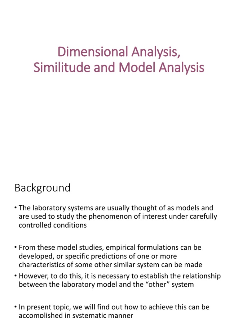 Hydraulic Similitude | PDF | Reynolds Number | Viscosity