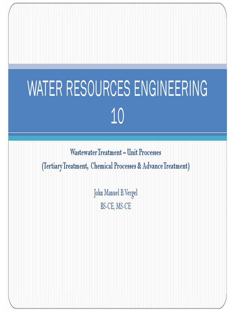Water and Waste Water Lecture 10 | PDF | Sewage Treatment | Filtration