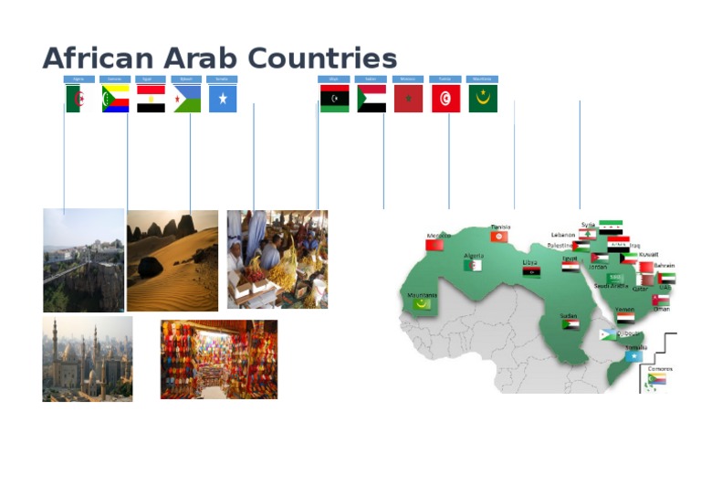 African Arab Countries: Algeria Comoros Egypt Djibout Somalia | PDF