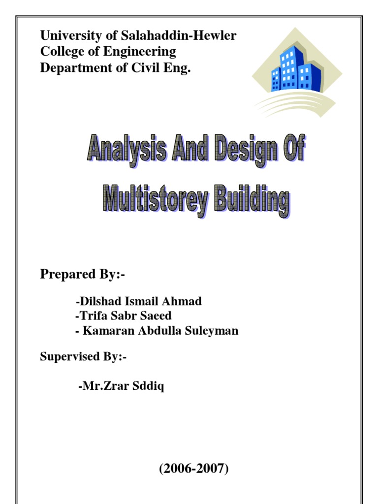Analysis and Design of Multi Storey Building | PDF | Structural ...
