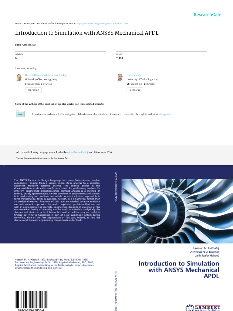 APDL | PDF | Finite Element Method | Engineering