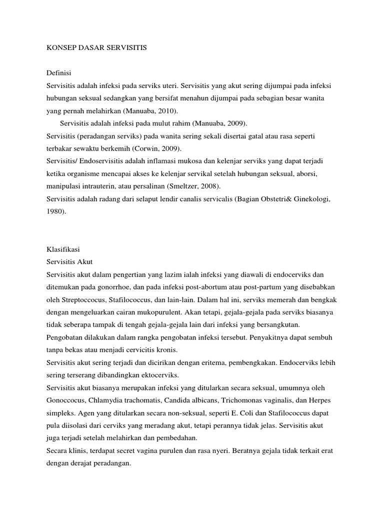 Konsep Dasar Servisitis | PDF