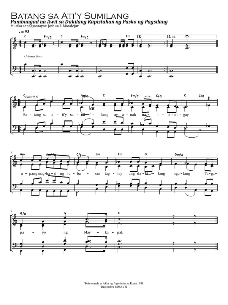 Batang Sa Ati'y Sumilang | PDF