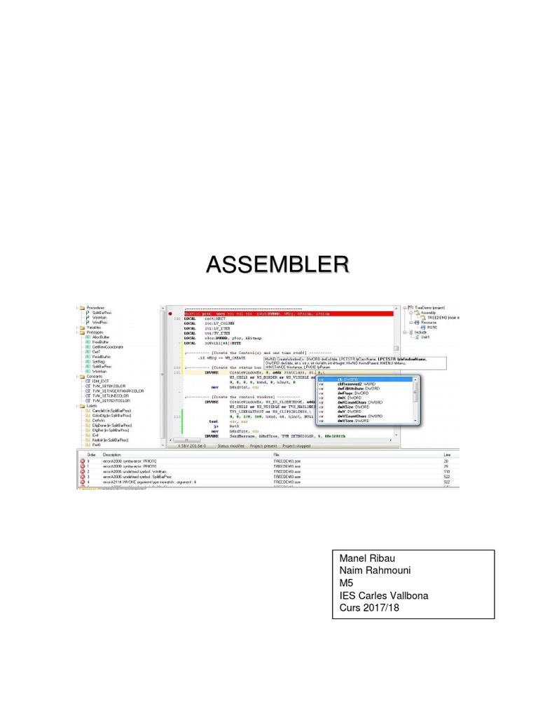 Assembler Resumen Completo | PDF | Lenguaje ensamblador | Programación ...
