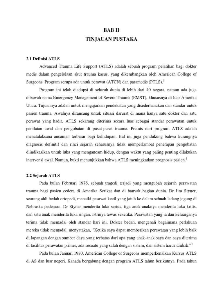 Panduan Lengkap ATLS untuk Penanganan Trauma | PDF