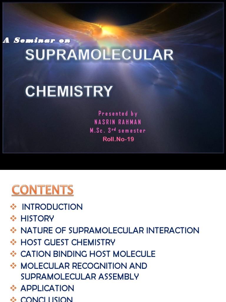 Supra | PDF | Supramolecular Chemistry | Intermolecular Force