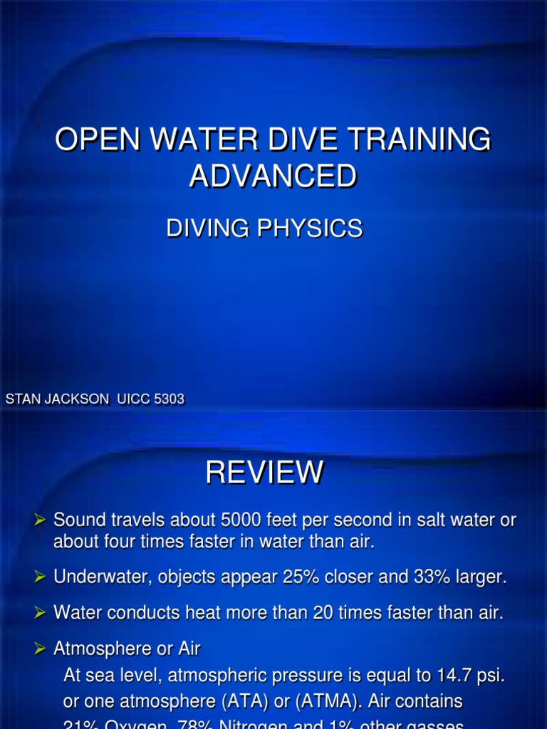 Diving Physics | PDF | Pressure | Gases