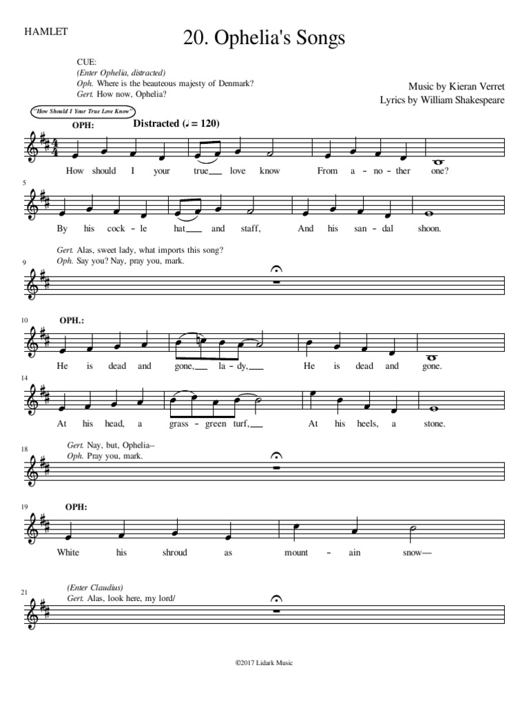 Ophelia's Songs | PDF | Shakespearean Tragedies | Plays Based On ...